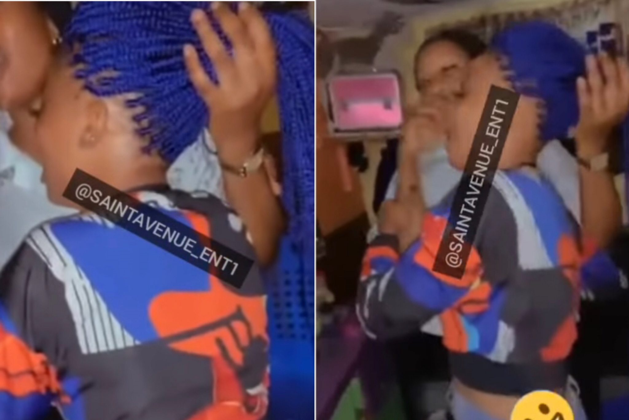 Slay Queen Cries Like A Baby Whiles Braiding Tight Christmas Hair (Video)