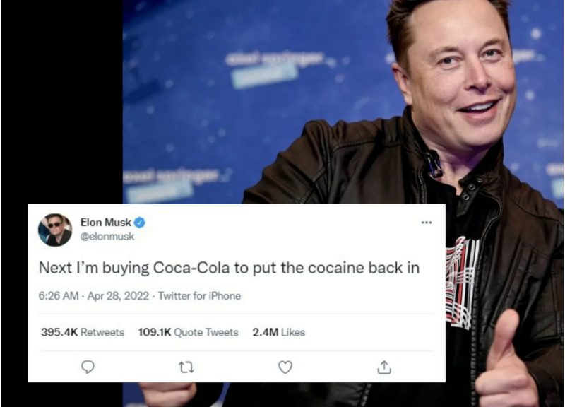 Elon Musk Tweet About Putting Cocaine Back In Coca-Cola In Lounge Area ...