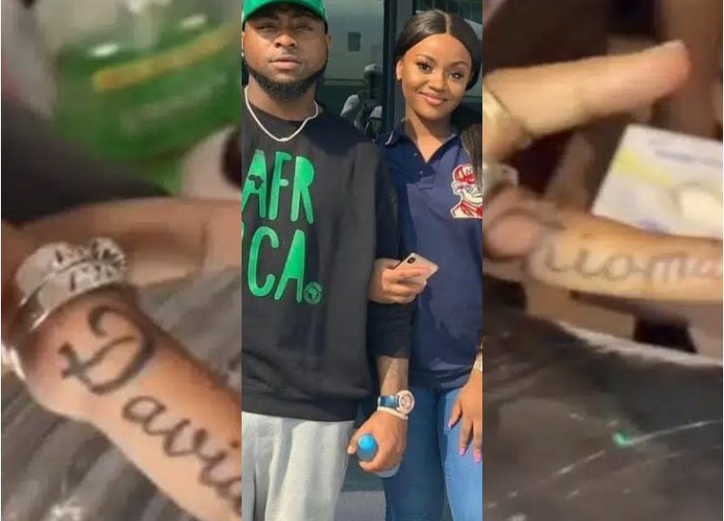 Davido and Chioma Get Matching Tattoos On Their Ring Finger (VIDEO)