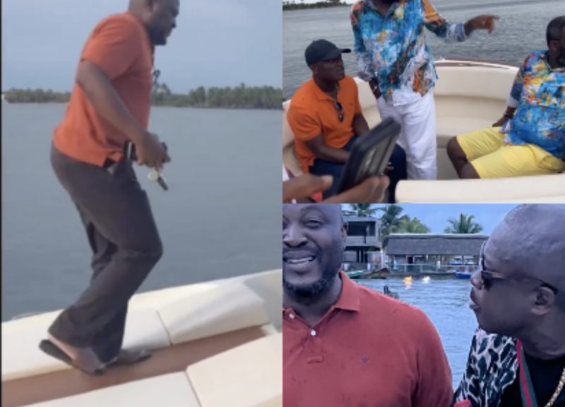 Ibrahim Mahama Goes Boat Cruising With Kwame Despite, Netizens React (VIDEO)