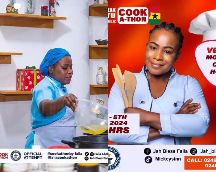 #FailaCookathon: Ghanaian Chef Faila Begins Guinness World Records Cook ...