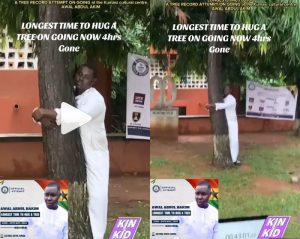 Awal Abdul Hakeem Attempts Longest Tree Hug To Break Guinness World Record